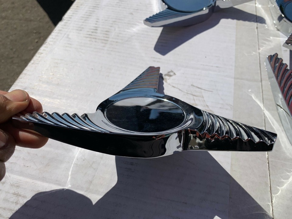 BOLT ON CHROME SPINNER WIRE WHEELS RIMS THREE PRONG CENTER CAPS | eBay