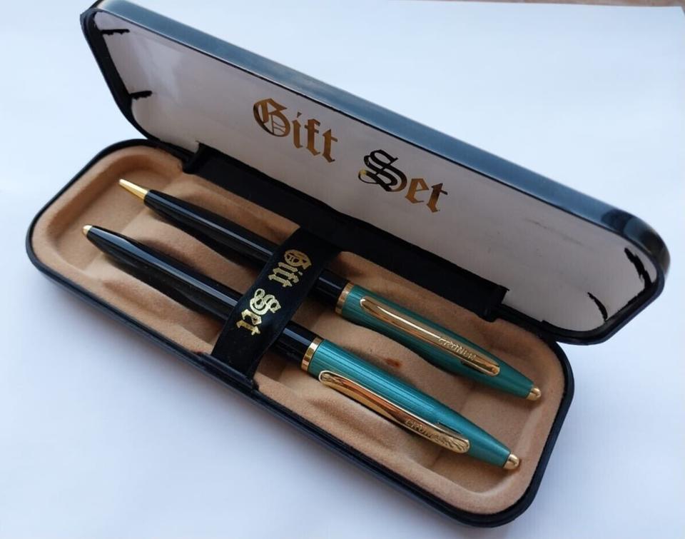 Vintage rare Fountain Ball point pen Jordan Gift Set army military coat ...