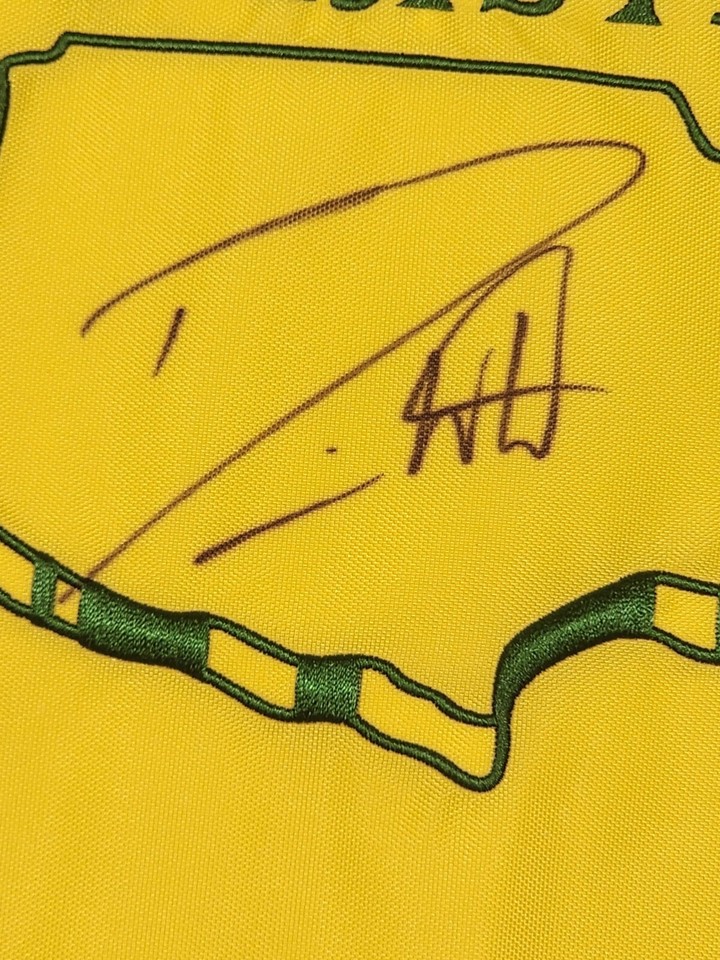 DANNY WILLETT SIGNED 2016 MASTERS Champion FLAG AUTHENTIC AUTOGRAPHed ...