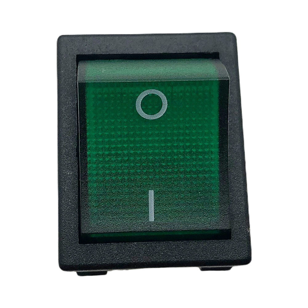 6 Pin Canal R Series Rocker Switch Green Double Pole 20A 16A 125V 250V ...