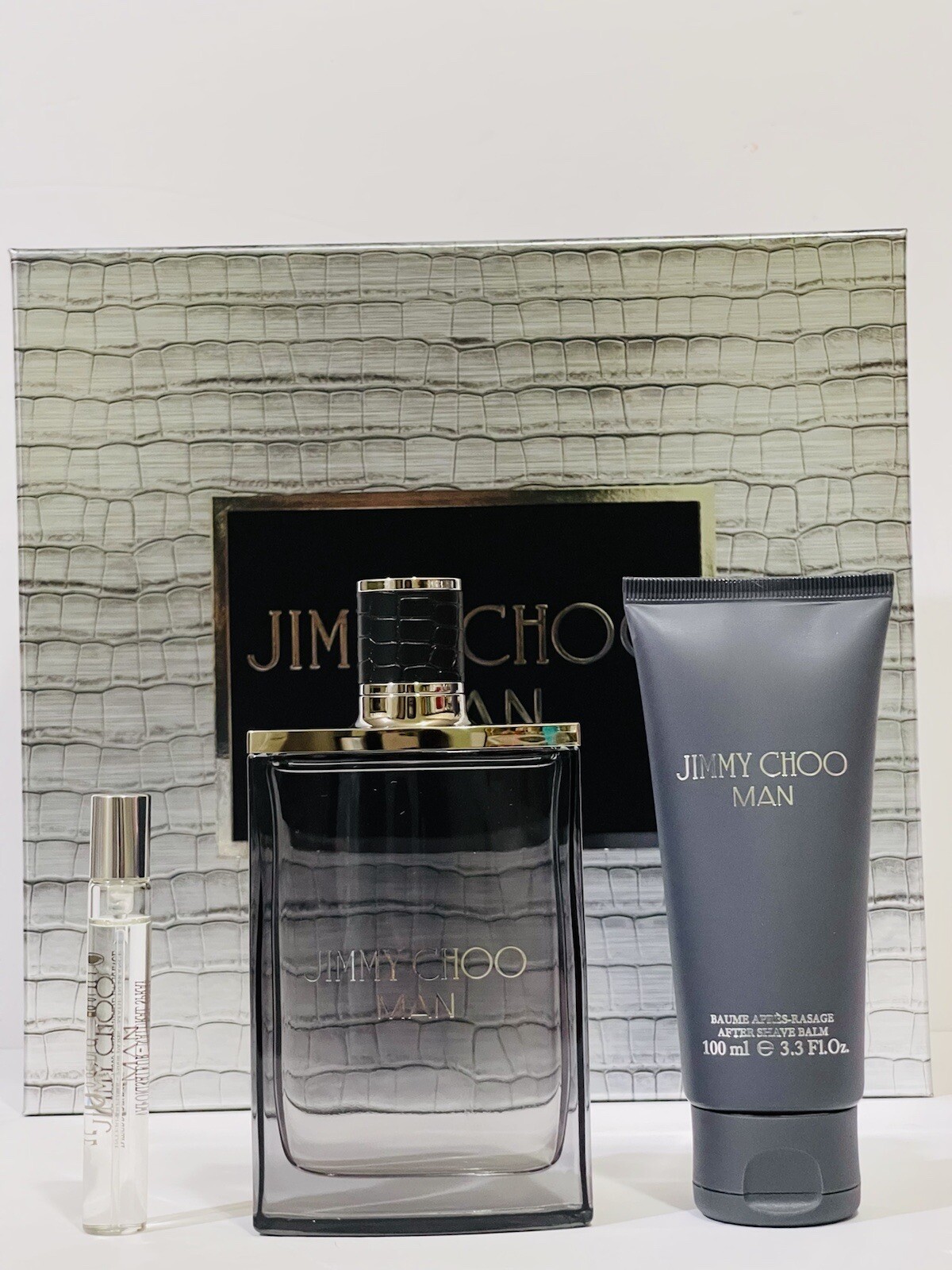 JIMMY CHOO COLOGNE FOR MEN GIFT SET EDT SPRAY 3.3 OZ + MINI + A/SH NEW ...