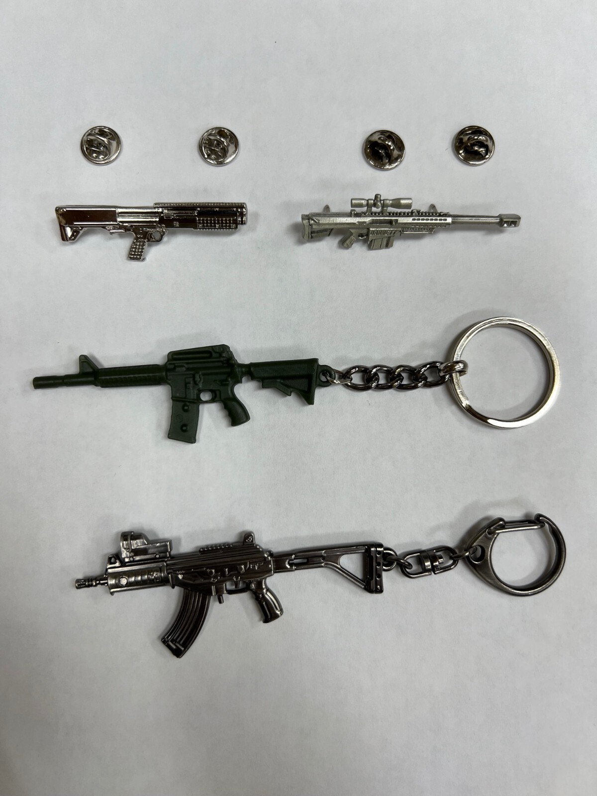 Rifle Replica (4) AR-15 AK-47 Keychain KelTec KSG & Barrett 50 Cal Hat ...