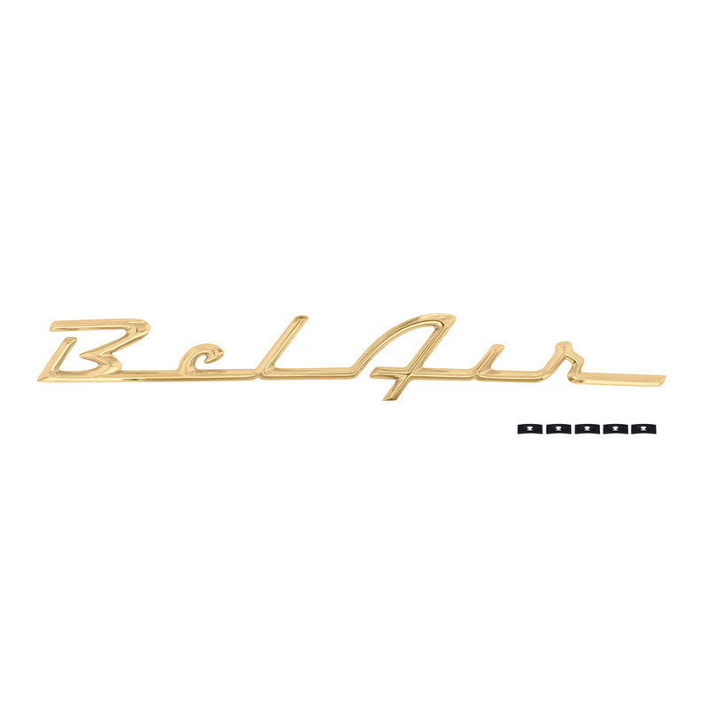 1955 1956 1957 Chevrolet Bel Air Tri Five Gold Quarter Panel Script ...