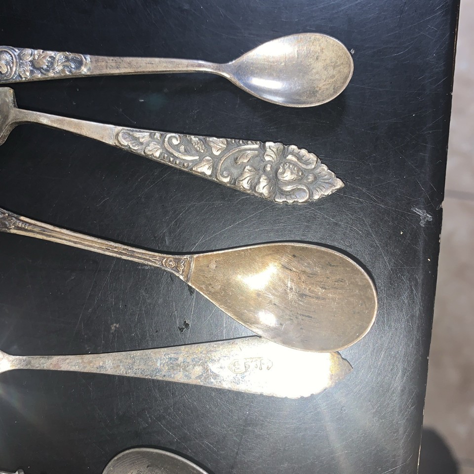 Silver Spoons 800 & 900 Stamped And Tested Silver Spoons 270 Gram Lot ...