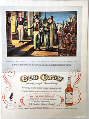 Henry Clay Winfield Scott Old Crow Kentucky Whiskey Vtg 1956 Ad ...