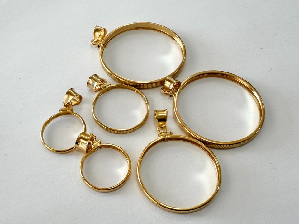 Authentic 14k Gold Filled Screw Top Bezel with Coin Edge 6 Sizes | eBay