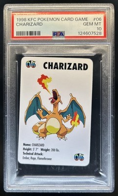 1998 Pokemon KFC Mini Card Game Charizard #06 PSA 10 GEM MINT | eBay UK