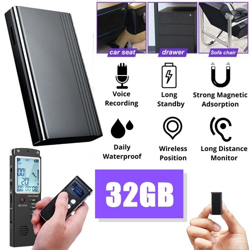 Mini Spy Voice Activated Recorder Magnetic Audio Recording Device MP3 ...