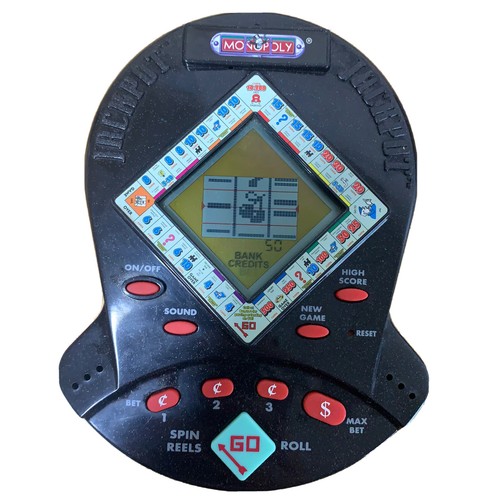 Monopoly Jackpot Electronic Handheld Game Hasbro Slots Casino Tested ...