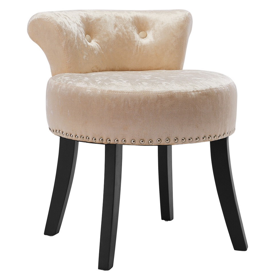 Velvet/Fabric Dressing Table Chair Vanity Stool Piano Stool Dining ...