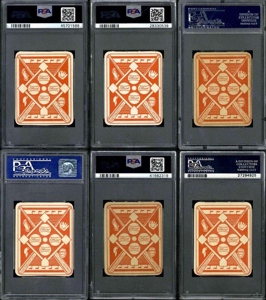 1951 Topps Red Back Complete Set (52) All PSA Graded 8.12 GPA Berra ...