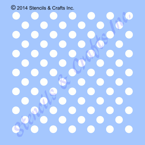 0.50" POLKA DOTS STENCIL DOT CIRCLES PAINT TEMPLATE PATTERN CRAFT NEW 8 ...