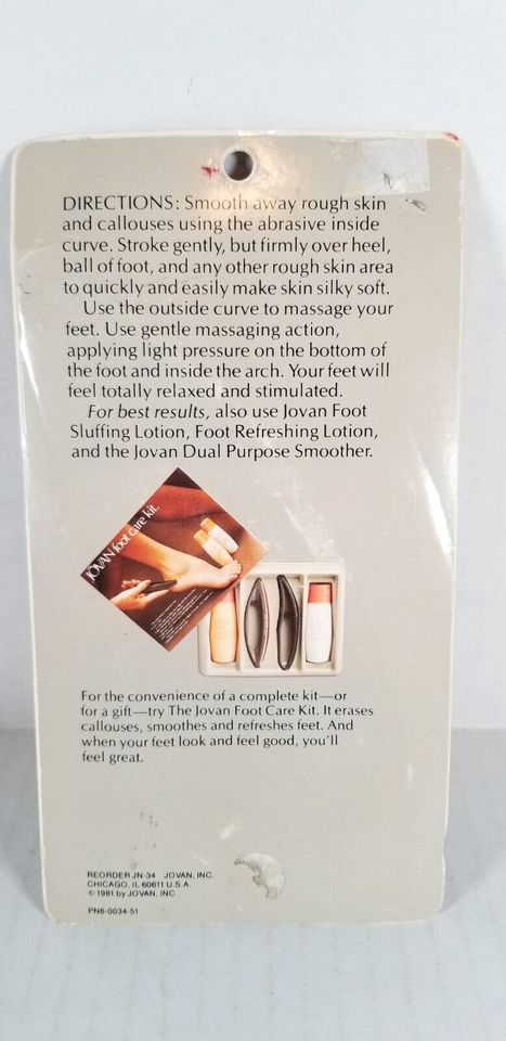 Jovan Foot Buffer Dual Purpose Vintage Pedicure Tool with Refills 1981 ...