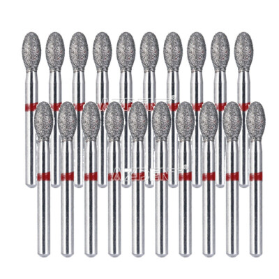 50Pcs Dental FG Diamond Burs Fit Handpiece Football #379-023F Fine Red ...
