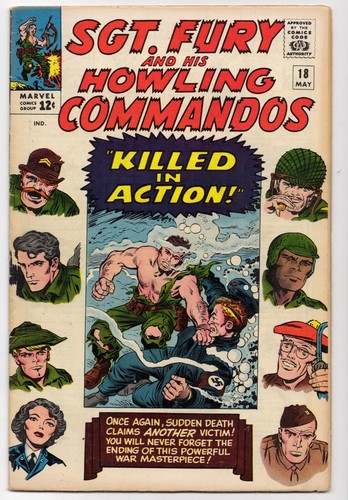 Sgt Fury and His Howling Commandos #18 (1965) Marvel Comics Jack Kirby ...
