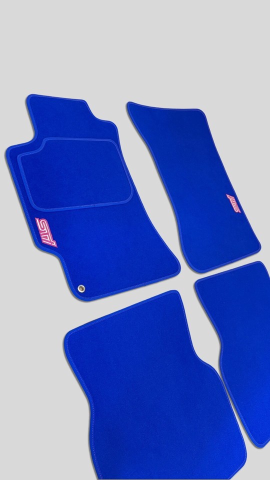 2002-2007 Subaru Impreza WRX STI Floor Mats Blue | Carpet | 4 Pieces ...