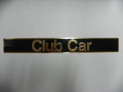 Club Car Precedent Golf Cart Front Body Name Plate Embossed Aluminum ...