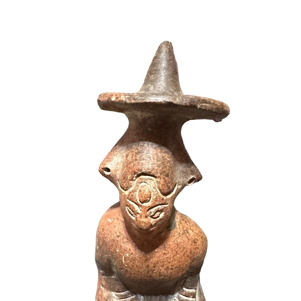 1973 Vintage Mexican Terra Cotta Clay Pottery Statue Aztec/Mayan Figure ...