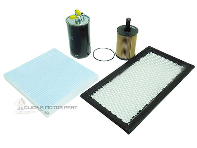 SERVICE KIT OIL AIR FUEL DIESEL CABIN FILTER FOR DODGE CALIBER 2.0 CRD ...
