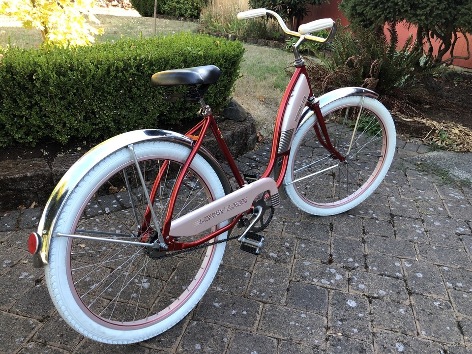 Roadmaster CWC Girls Bicycle Vintage 1949 Rebuild Candy Red & Pink Horn ...
