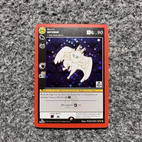 MetaZoo Mothman Alt Art Nightfall Pin Promo Card 2A/4 White Full Holo ...