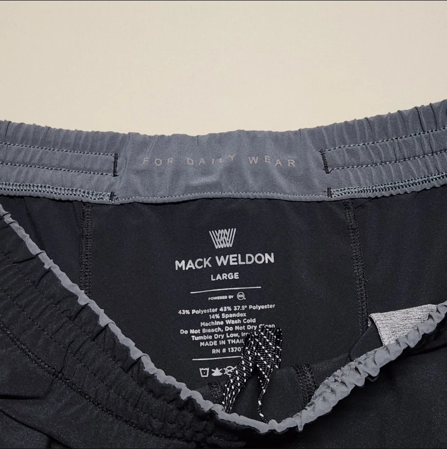 Mack Weldon Training Shorts Men Size Large Black Athletic Fit Gym ...