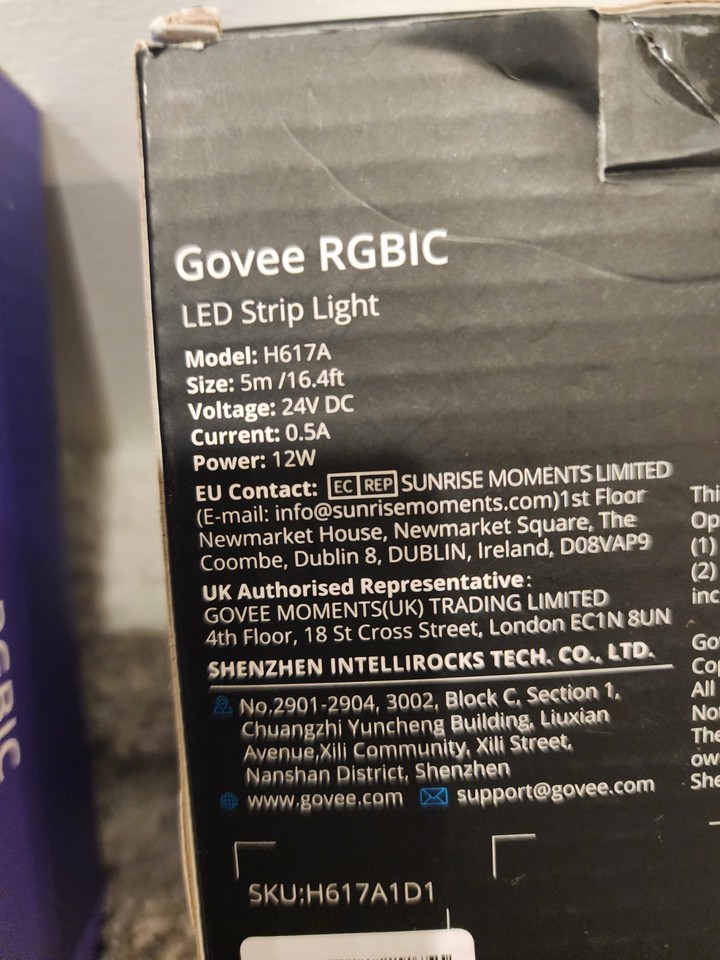 Govee 32.8ft RGBIC LED Strip Lights, Smart LED Lights,*BONUS: STRIP ...