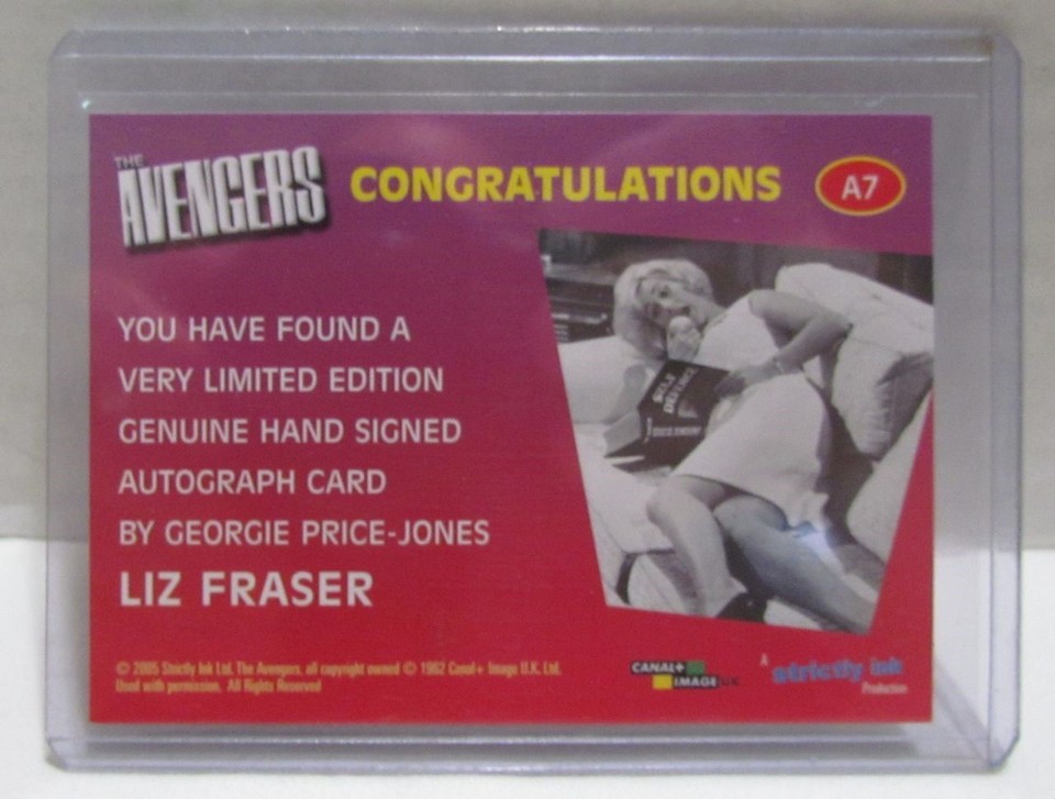 2005 The Avengers Definitive Series 2 Liz Fraser Autograph Card A7 | eBay