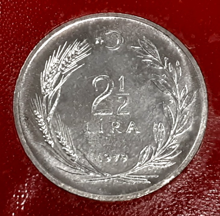 1979 Turkey 2.5 Lira Chrome Steel FAO Coin - Ataturk on Tractor UNC | eBay
