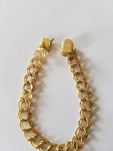 Vintage 12k Gold Filled Double Link Bracelet Elco 7" | eBay