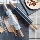 PROFESSIONAL SOLID ROLLING PIN LUXURY NON-STICK MARBLE ROLLING PIN NEW ...