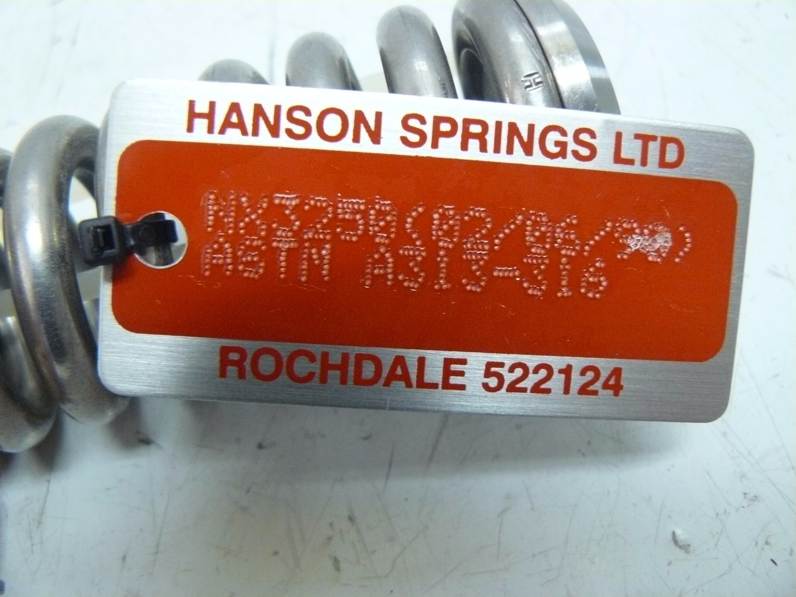 NEW HANSON SPRINGS LTD NX3250 SPRING ASTM A1313-316 3-1/2 INCH LONG X 1 ...