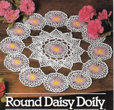 Round Daisy Doily crochet pattern instructions | eBay