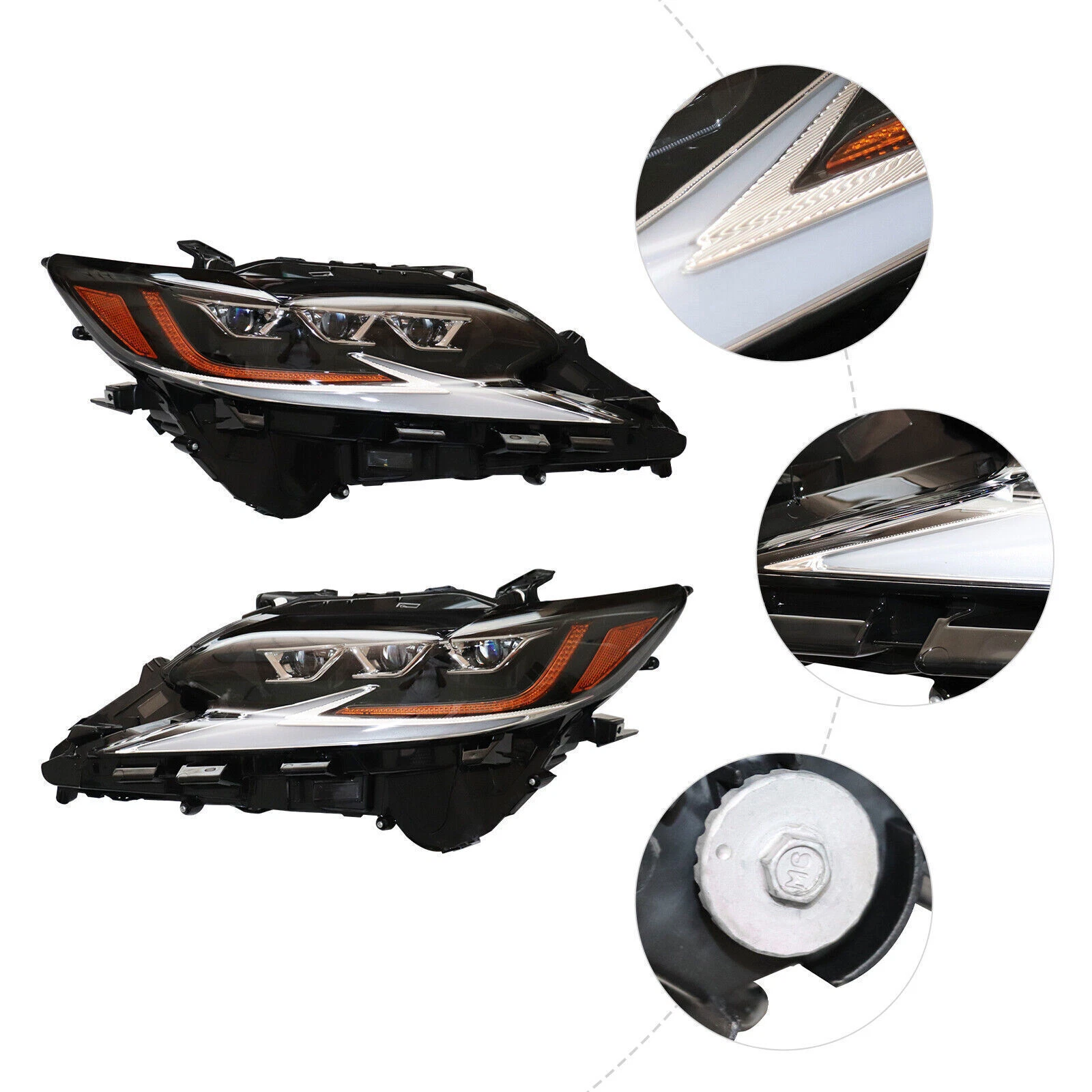 Pair Full LED Headlight Assembly For 2016-2018 Lexus ES350 ES300H | eBay