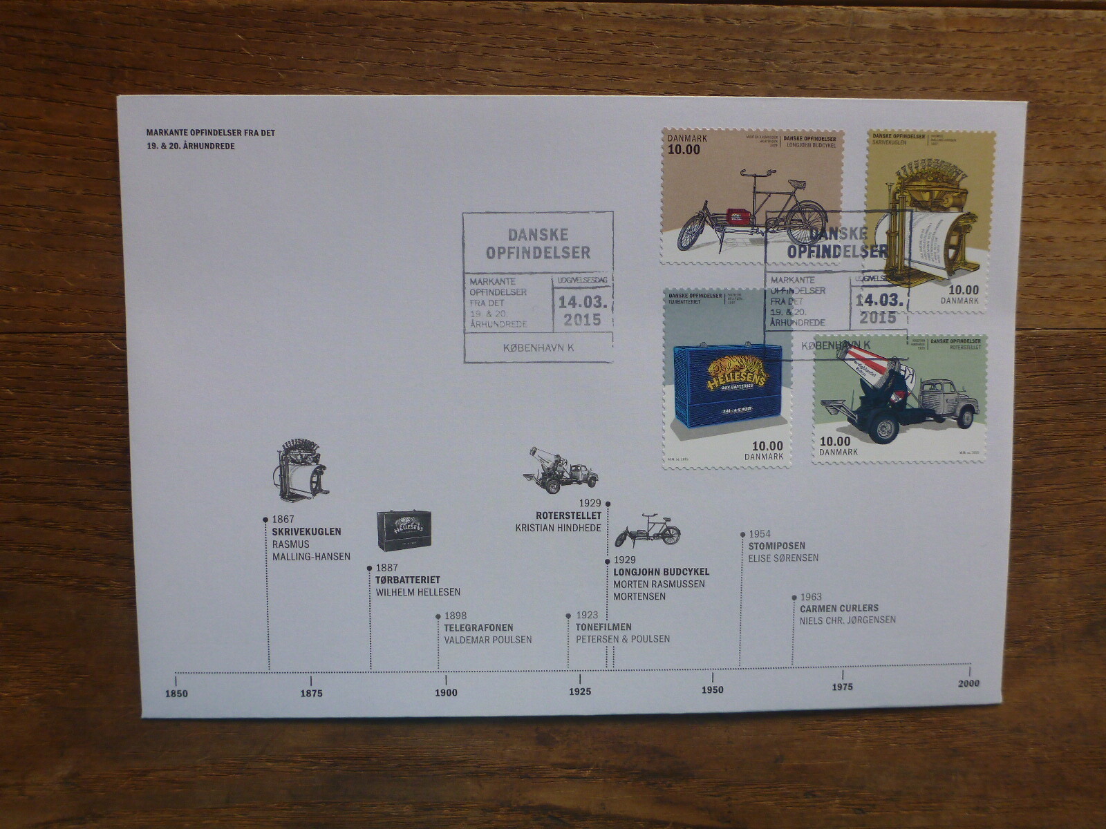 DENMARK 2015 INVENTIONS SET 4 STAMPS FDC FIRST DAY COVER | eBay