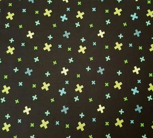 Do The Math BTY Nancy Rink Marcus Brothers Green Teal Blue Plus Signs X ...