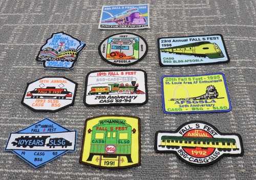 10 Fall S Fest Annual Patches BSG CASG 1990 thru 1999 S Guage Fest | eBay