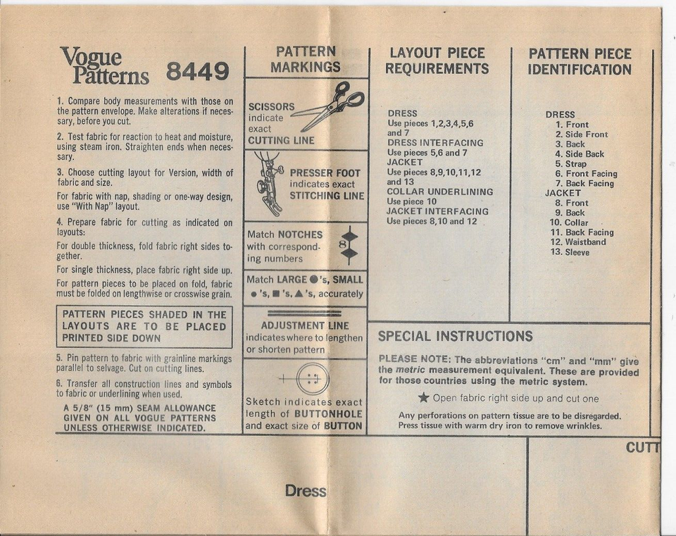 Vintage Vogue 8449 Misses Halter Dress & Jacket Size 8 UC FF | eBay