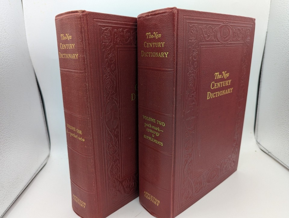 1944 The New Century Dictionary 2 Volume Set Appleton Century Publisher ...