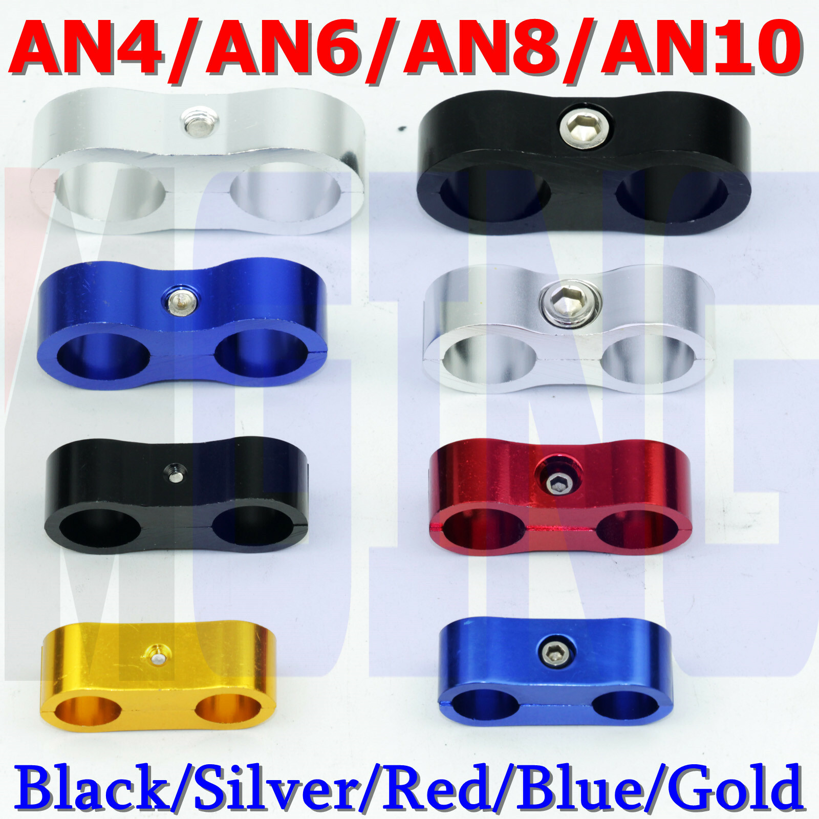 AN6 6AN 6 Braided Hose Line Separator Clamp Cable Bracket 2PCS | eBay