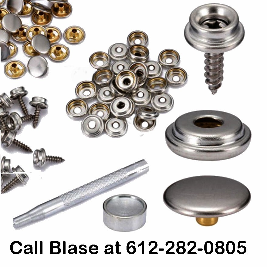 Canvas Snap Fastener KIT w/Tools 10 Sets Gun Metal Black Leather ...