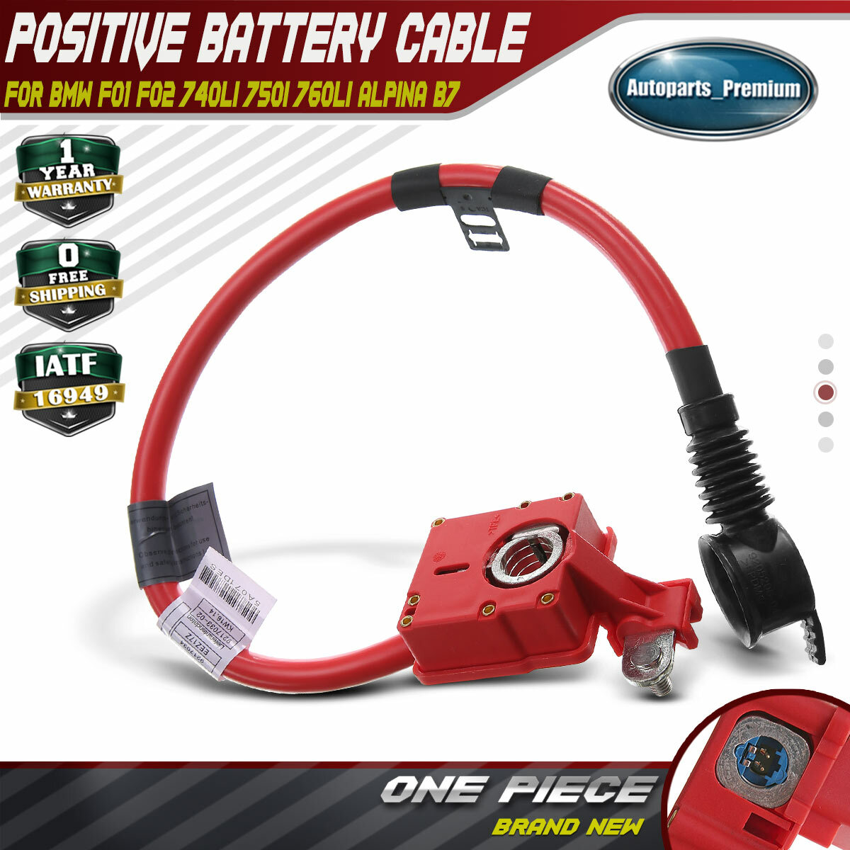 Positive Battery Cable for BMW F01 F02 740i 750Li 760Li Alpina B7 ...