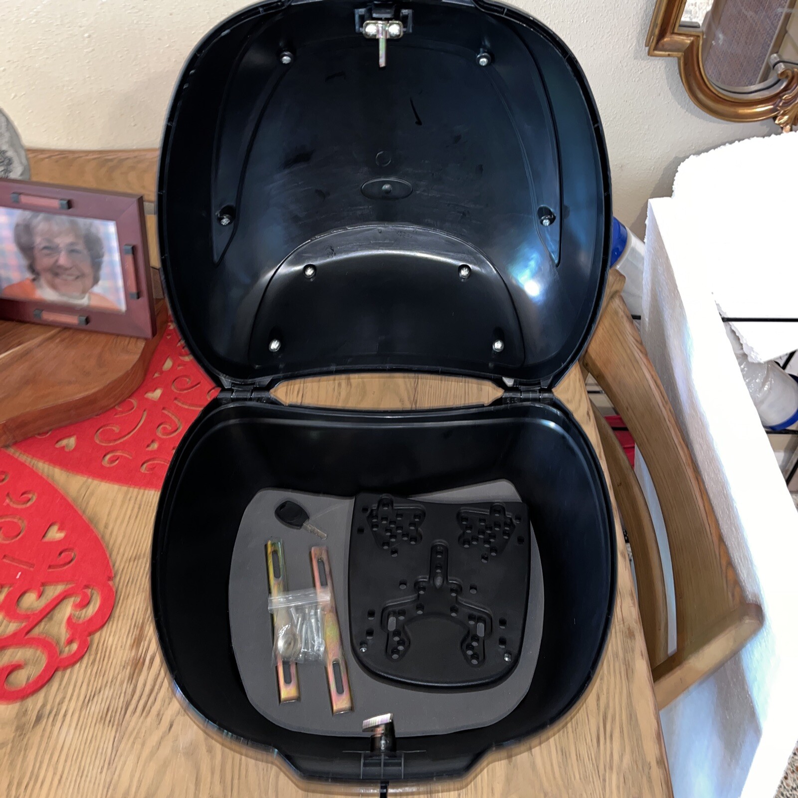 Sport Motorcycle Luggage Black Tail Box Scooter Trunk Storage Top Case ...