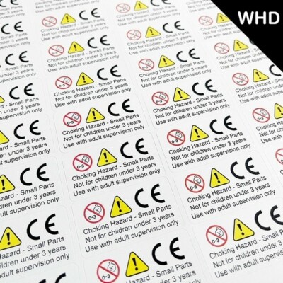 Choking Hazard Small Parts Warning Instructions Labels Self Adhesive ...