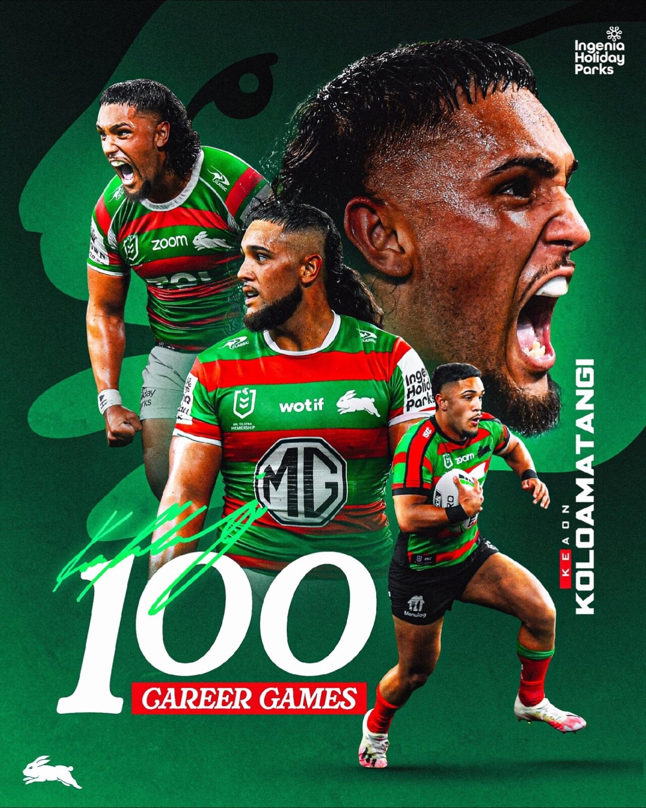 SOUTH SYDNEY RABBITOHS NRL RUGBY CHAMPION TEAM PLAYER POSTER,FREE POST ...