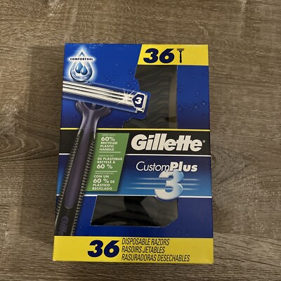 Gillette CustomPlus 3 Disposable Razors 36ct 47400662797 | eBay