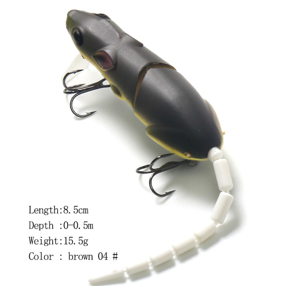 Jointed Mouse Lure Artificial Rat Bait Simulation Mouse Fishing Lure ...