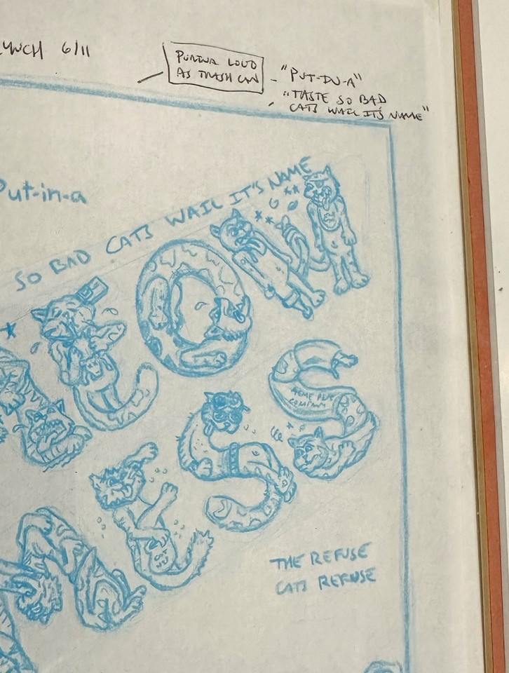 Wacky Packages Original Art - Old School 3 MEOW MESS David Gross & Jay ...