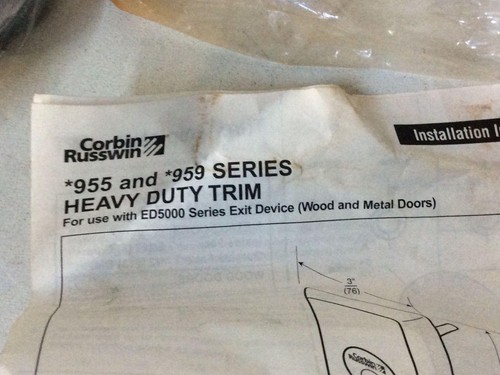 Corbin Russwin N955 And N959 series Heavy Duty Door Handle For use W ...