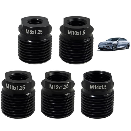 5Pcs Gear Shift Knob Adapter Kit for M10x1.25/M12/M14 Threads Car ...